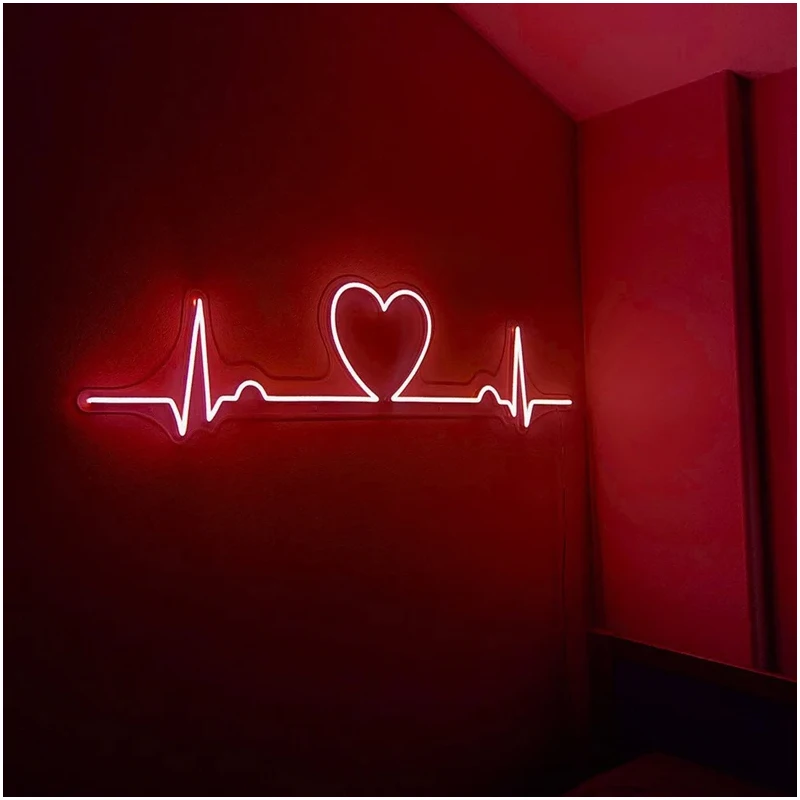 Heartbeat-Neon-Heart-Jump-Neon-Sign-Led-Neon-Light-for-Room-Decor ...