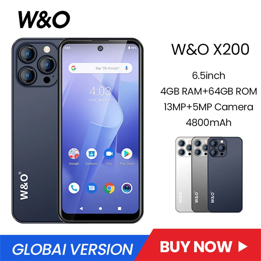 W-O-tel-fono-inteligente-X200-m-vil-4G-Quad-Core-4GB-64GB-pantalla-HD ...
