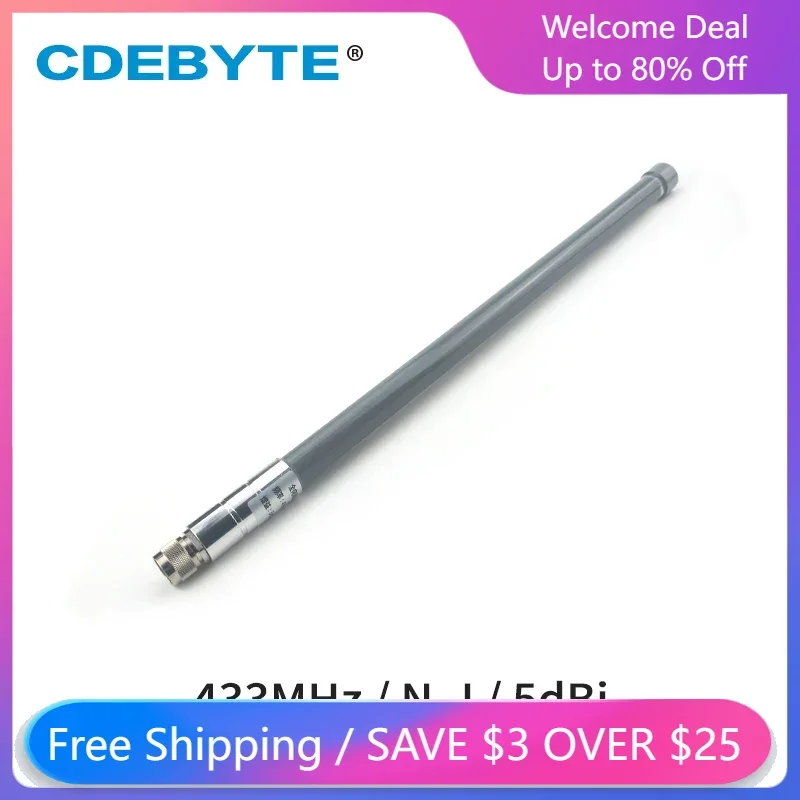 433MHz-Wifi-Antenna-Omni-Fiberglass-N-J-Connector-5dBi-Waterproof ...