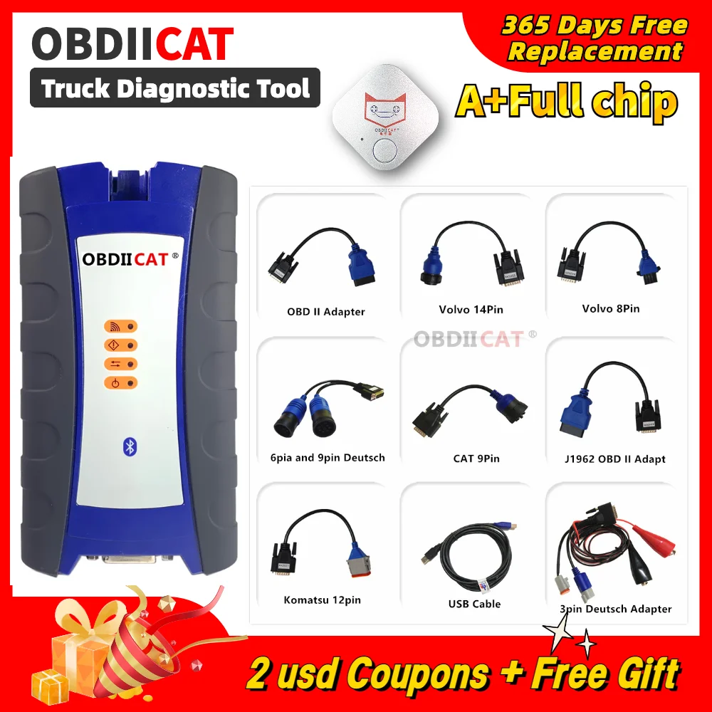 OBDIICAT-USB-Link-2-With-Bluetooth-heavy-truck-scanner-125032-Heavy-Duty-Truck-diagnostic-Tool ...