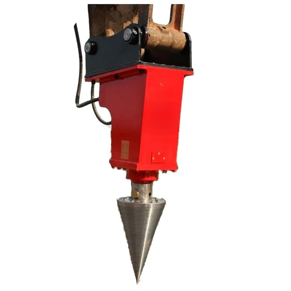 Excavator Attachment High Quality Screw Hydraulic Log Cone Splitter ...
