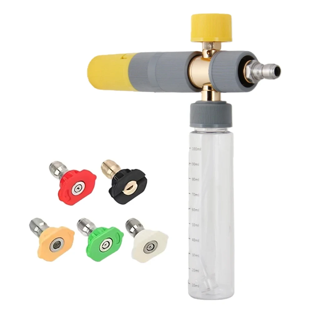 Professional 100ml Foam Sprayer 1/4" Quick Connect 5 Nozzles Kit for ...