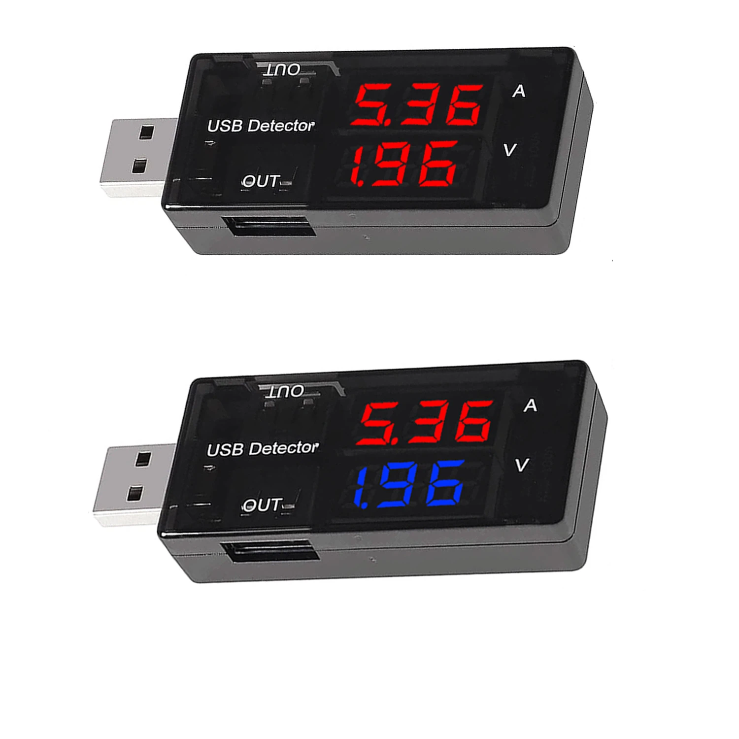 Usb Voltage Current Tester | Usb Voltage Current Meter - Red Blue Dual ...