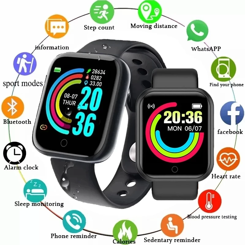Y68-Smart-Watch-Color-Screen-Step-Counting-Multi-Sport-Mode-Message ...