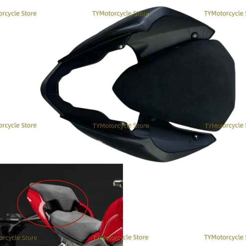 Matte-black-Rear-Tail-Side-Fairing-Cowl-Passenger-Pillion-Seat-Cushion ...