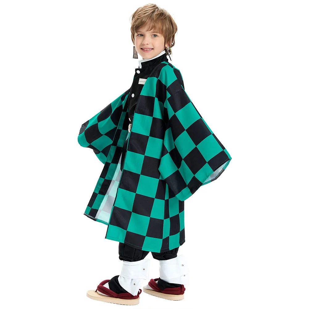 Anime Demon Slayer Kimetsu No Yaiba Kamado Tanjiro Cosplay Costume ...