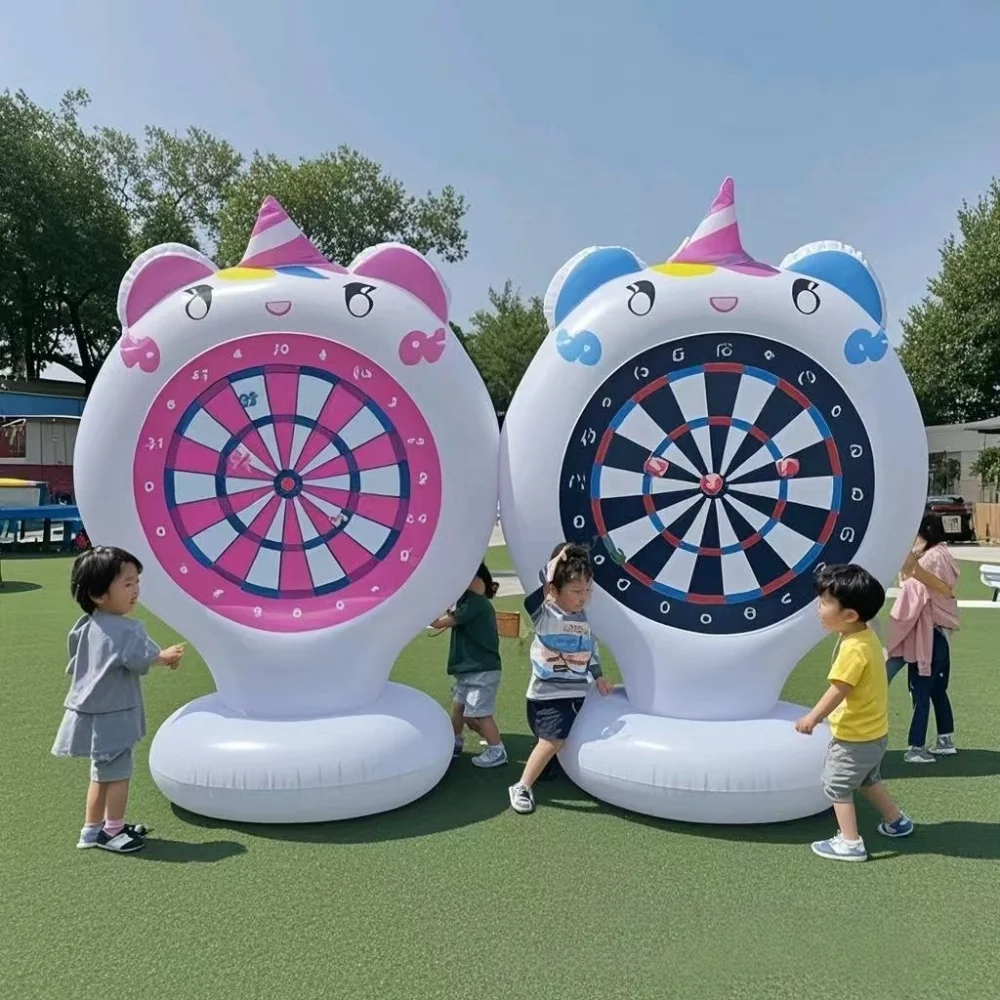 Inflatable Unicorn Throwing Game Target Sticky Dart Outdoor Garden ...