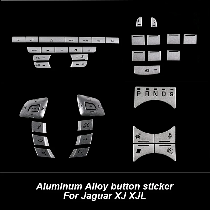 For-Jaguar-XJL-XJ-Button-Cover-Decals-Chrome-Car-Button-Stickers-For-AC ...