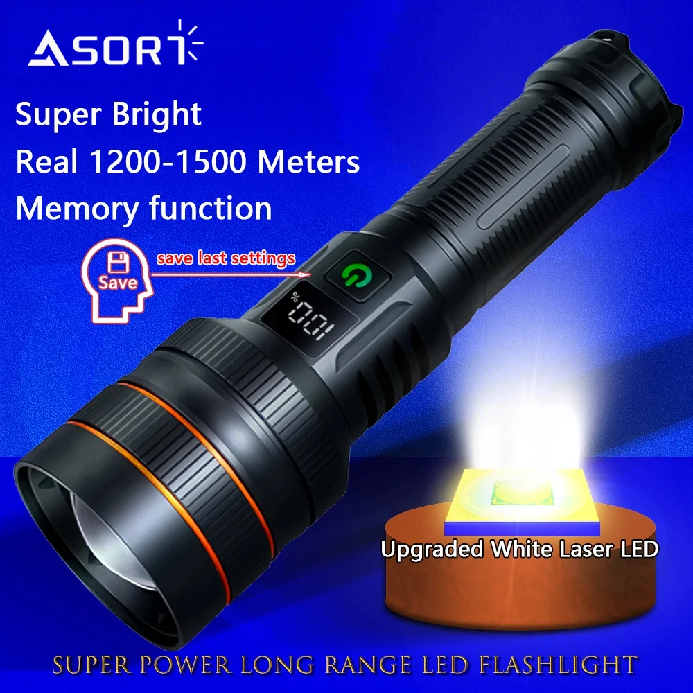 High-Power-LED-Flashlight-USB-Rechargeable-Powerful-Tactical-Torch ...