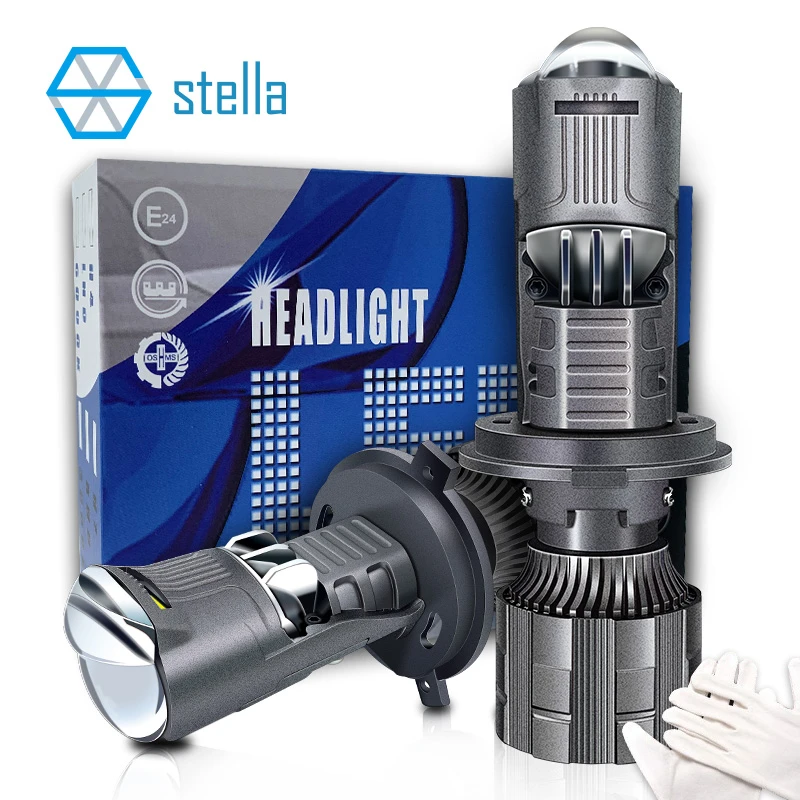 Stella Mini Lens LED H4 H7 Headlight Bulbs for Car/Motorcycle Projector ...