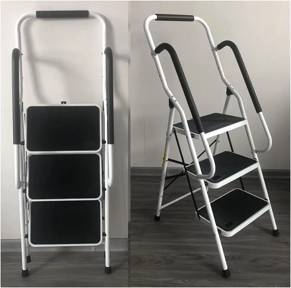 Stepladder-3-Steps-Foldable-With-Handrail-Folding-Step-Made-Of-Steel ...