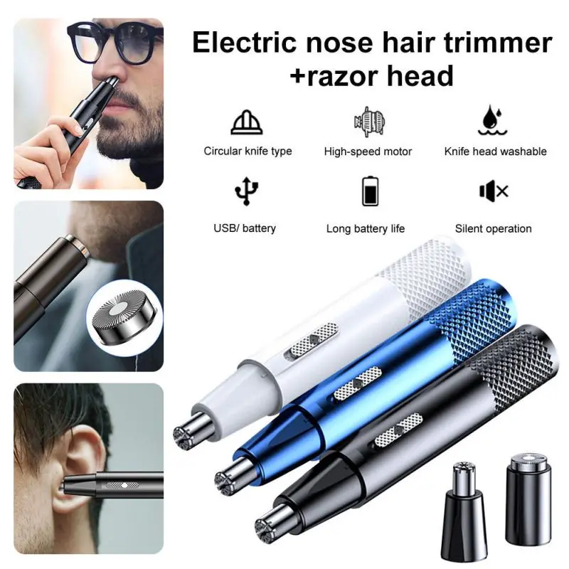 2-In-1-Electric-Nose-and-Ear-Hair-Trimmer-Electric-Shaver-Unisex ...