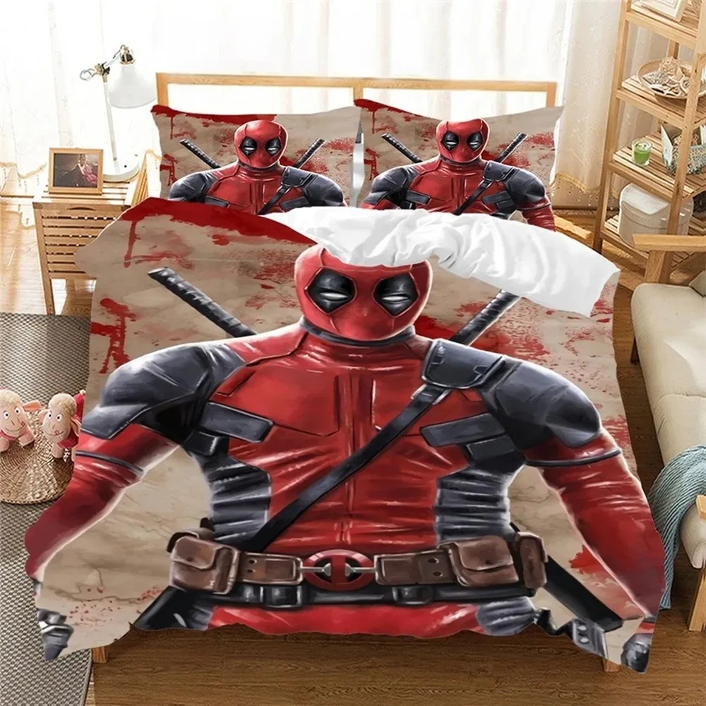 Disney-Deadpool-bedding-Spider-Man-custom-bedding-set-Polyester-quilt ...