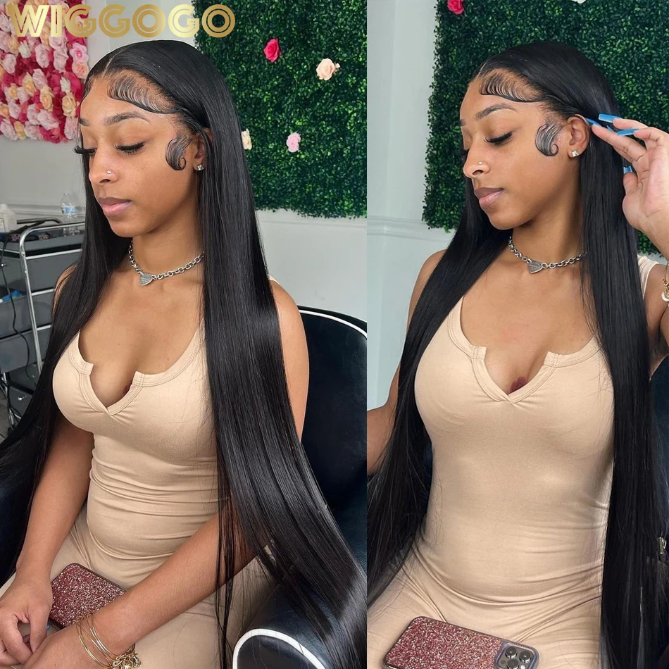 Wiggogo 30 40 Inch Lace Front Human Hair Wigs Straight Human Hair Wig 13x4 13x6 Transparent Hd ...