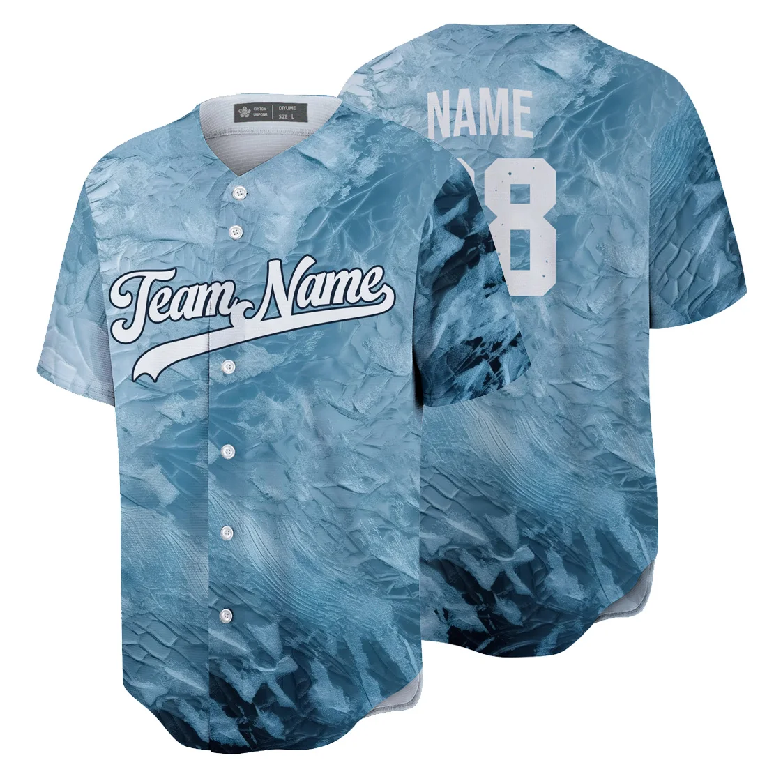Custom-Baseball-Jersey-Full-Buton-Short-Sleeve-T-shirts-Personalized ...