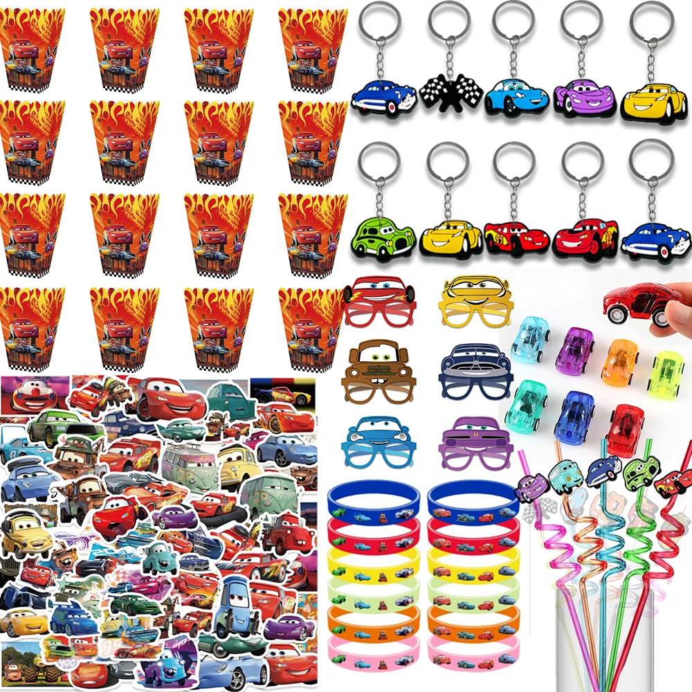 Disney-Lightning-McQueen-Car-Party-Favor-Keychain-Popcorn-Box-Mask ...