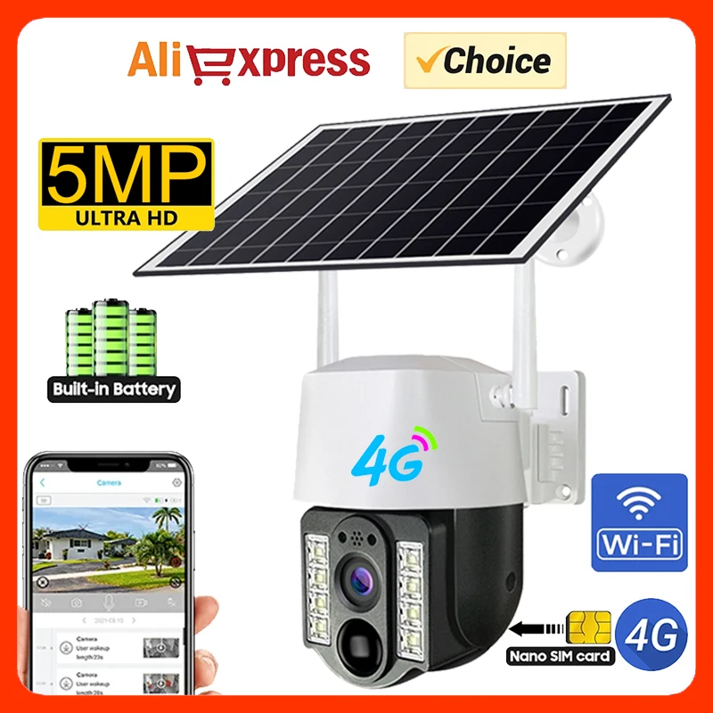 4G-SIM-Card-Solar-Camera-Wifi-CCTV-Surveillance-Battery-Powered-CCTV ...