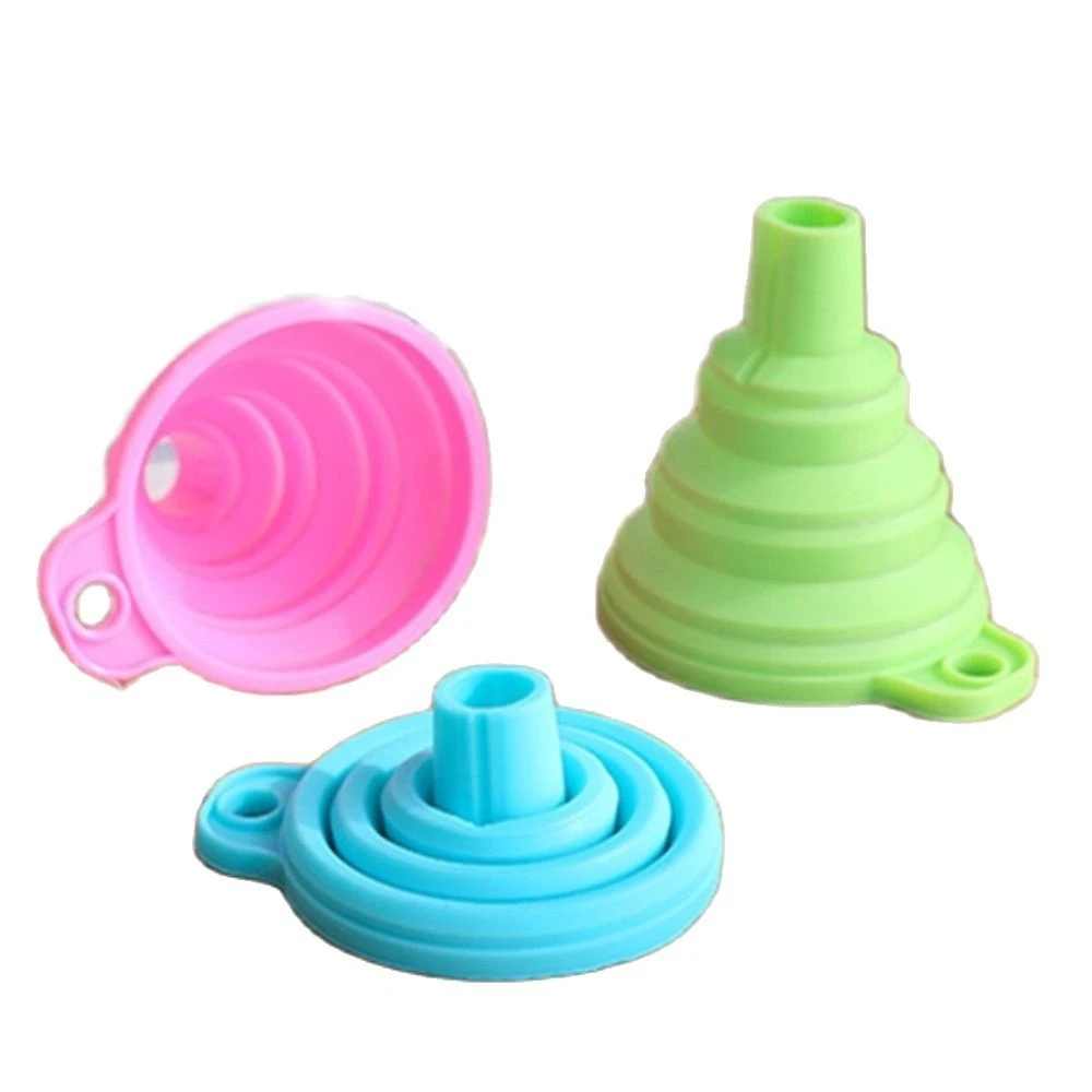 1pcs Mini Foldable Funnel Silicone Collapsible Funnel Folding Portable ...