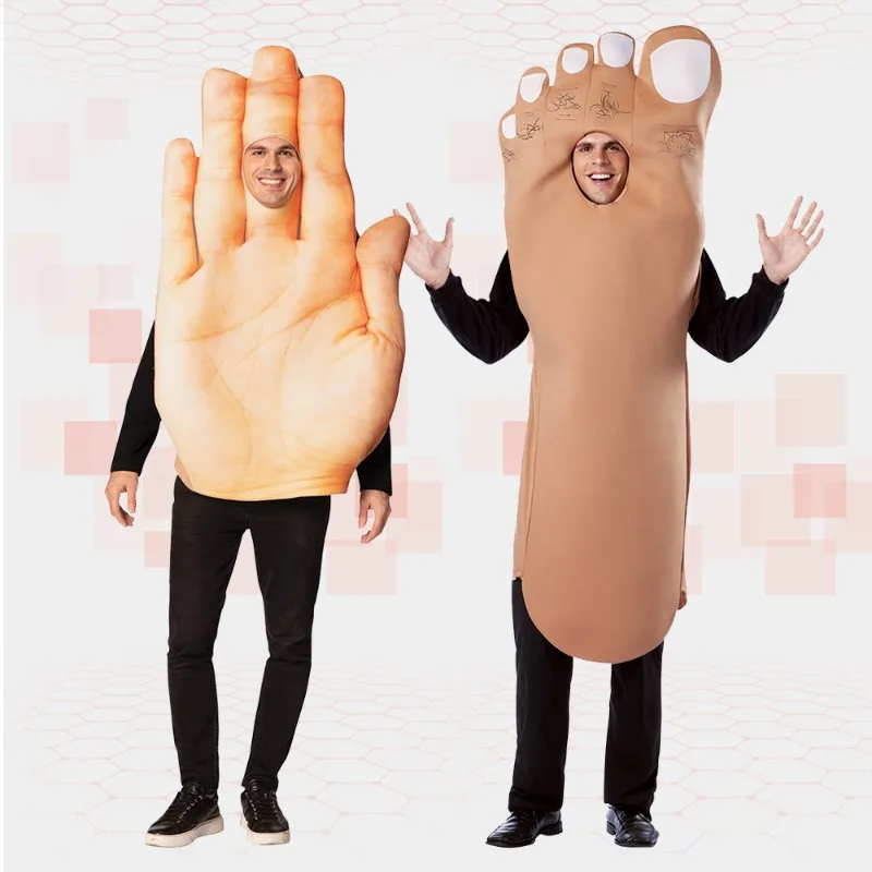 Halloween Funny Cosplay Costume Hand Foot Outfits Friends Couple Cos ...