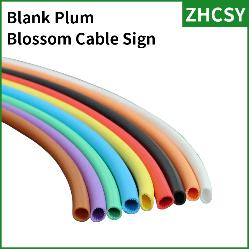 Freeshipping 5Meters Plum Blank Cable Wire Markers For Size 0.5/0.75/1. ...