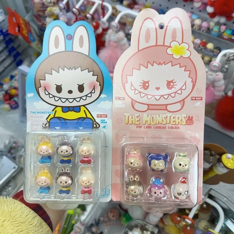 PST POP LAND Limited POPBEAN LABUBU les monstres assis de base bébé ...