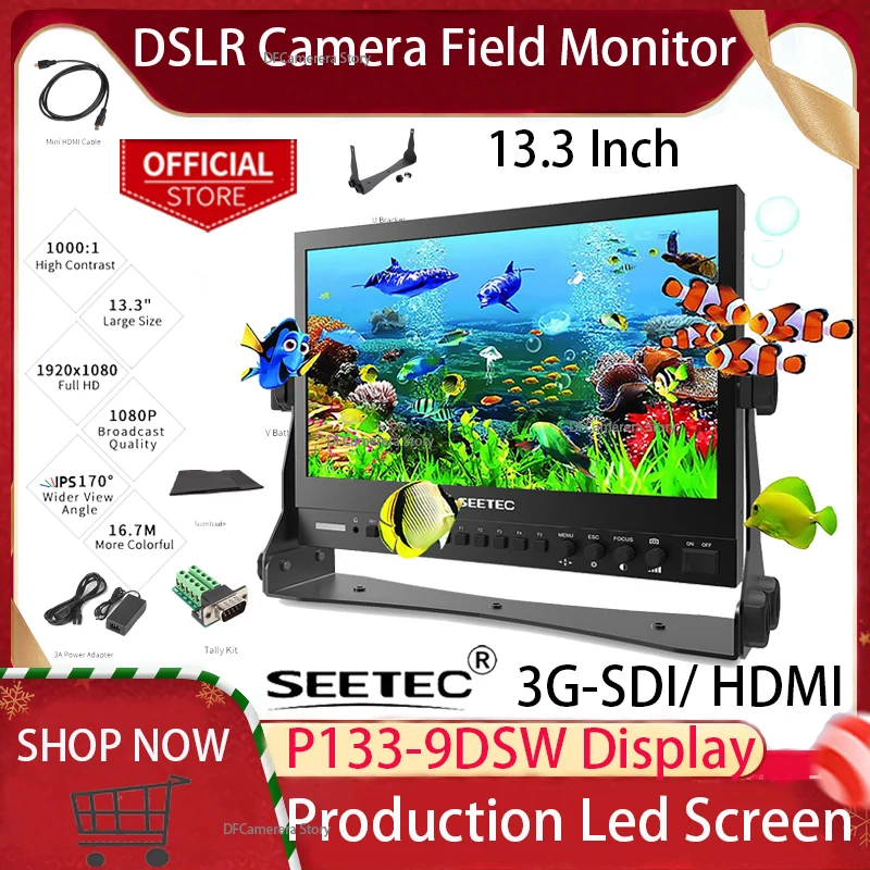 Seetec DSLR Camera Field Monitor 13.3" 3G-SDI/ HDMI Production Led ...