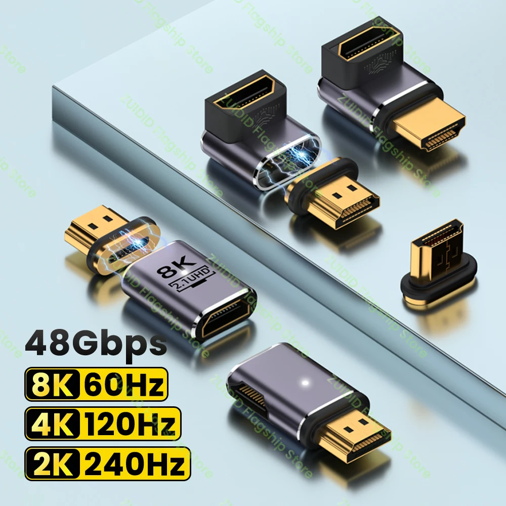 Elbow-HDMI-Compatible-2-1-Male-to-Female-Magnetic-Adapter-for-TV-Box ...