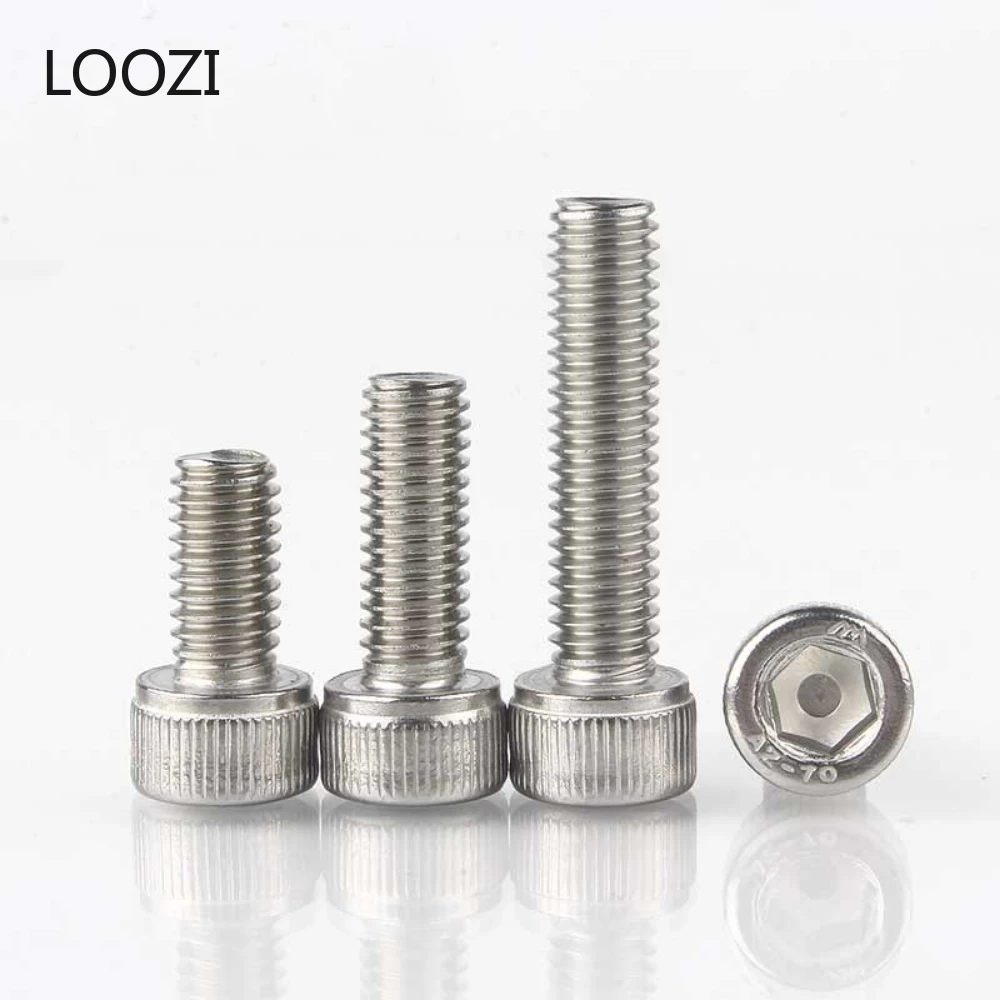 5/10/50pcs M1.4 M1.6 M2 M2.5 M3 M4 M5 M6 M8 A2 70 304 Stainless Steel DIN912 Allen Hexagon Hex ...