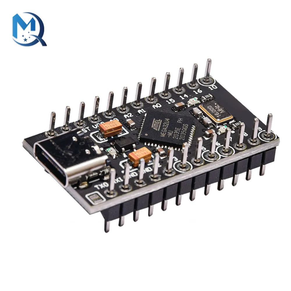Type-C-MINI-USB-Pro-Micro-For-Arduino-ATmega32U4-5V-16MHz-Module-With-2 ...