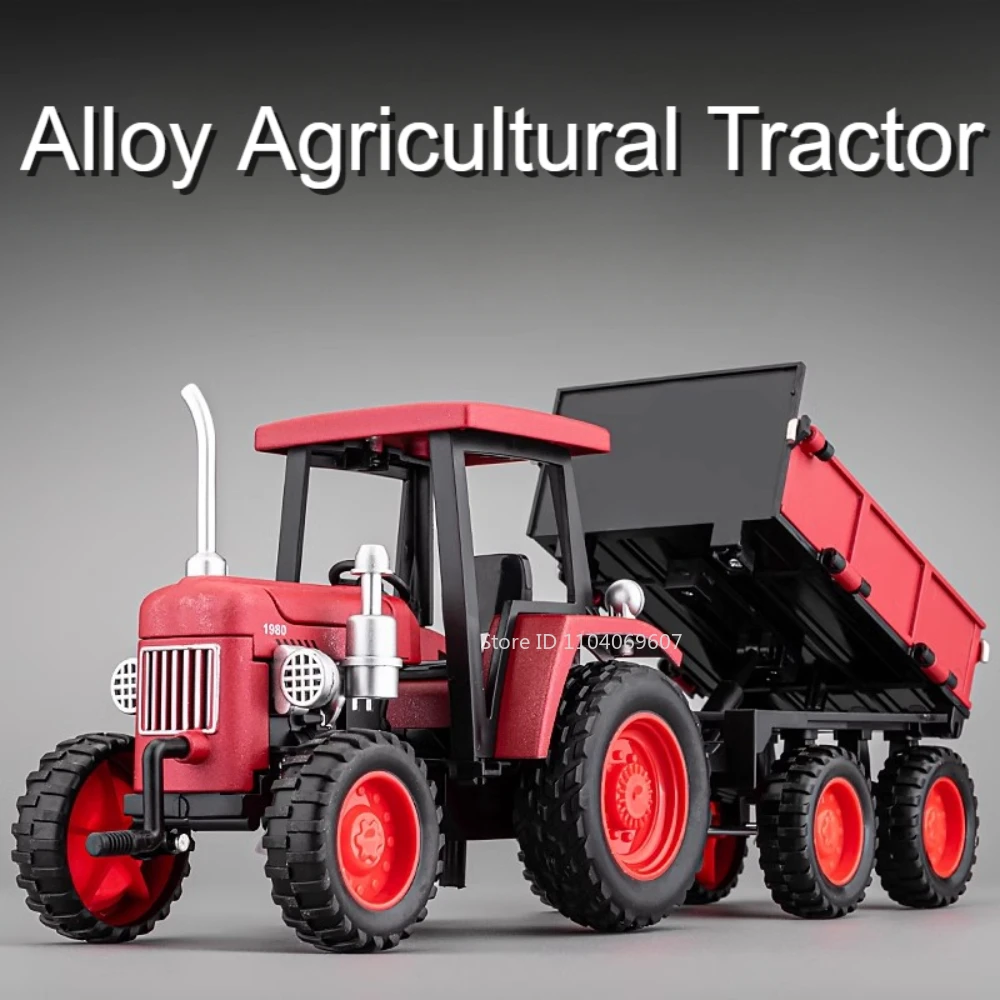 1:32 Four Wheel Tractor Toy Car Model Metal Diecast Sound Light Free ...