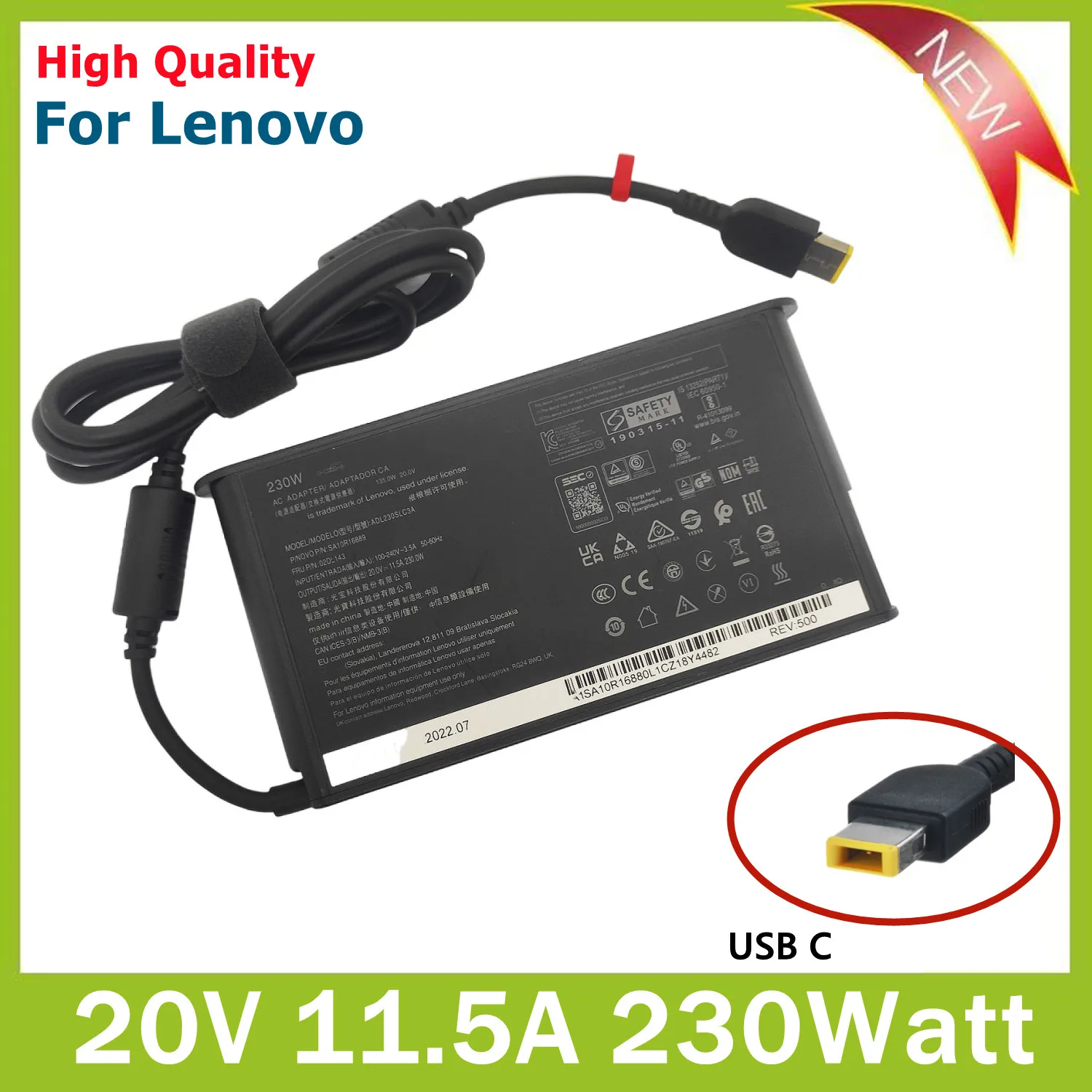 Genuine-20V-11-5A-230W-ADL230SLC3A-Laptop-Power-Supply-Adapter-For ...