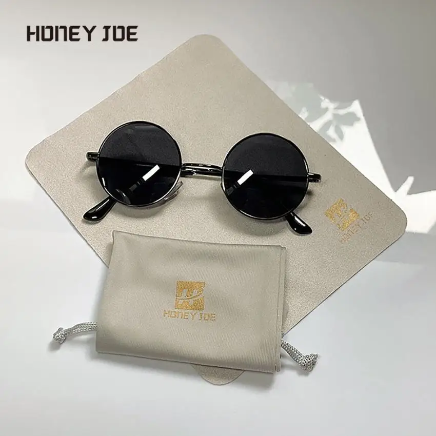 Retro Vintage Small Round Polarized Sunglasses Men Brand Designer Sun ...