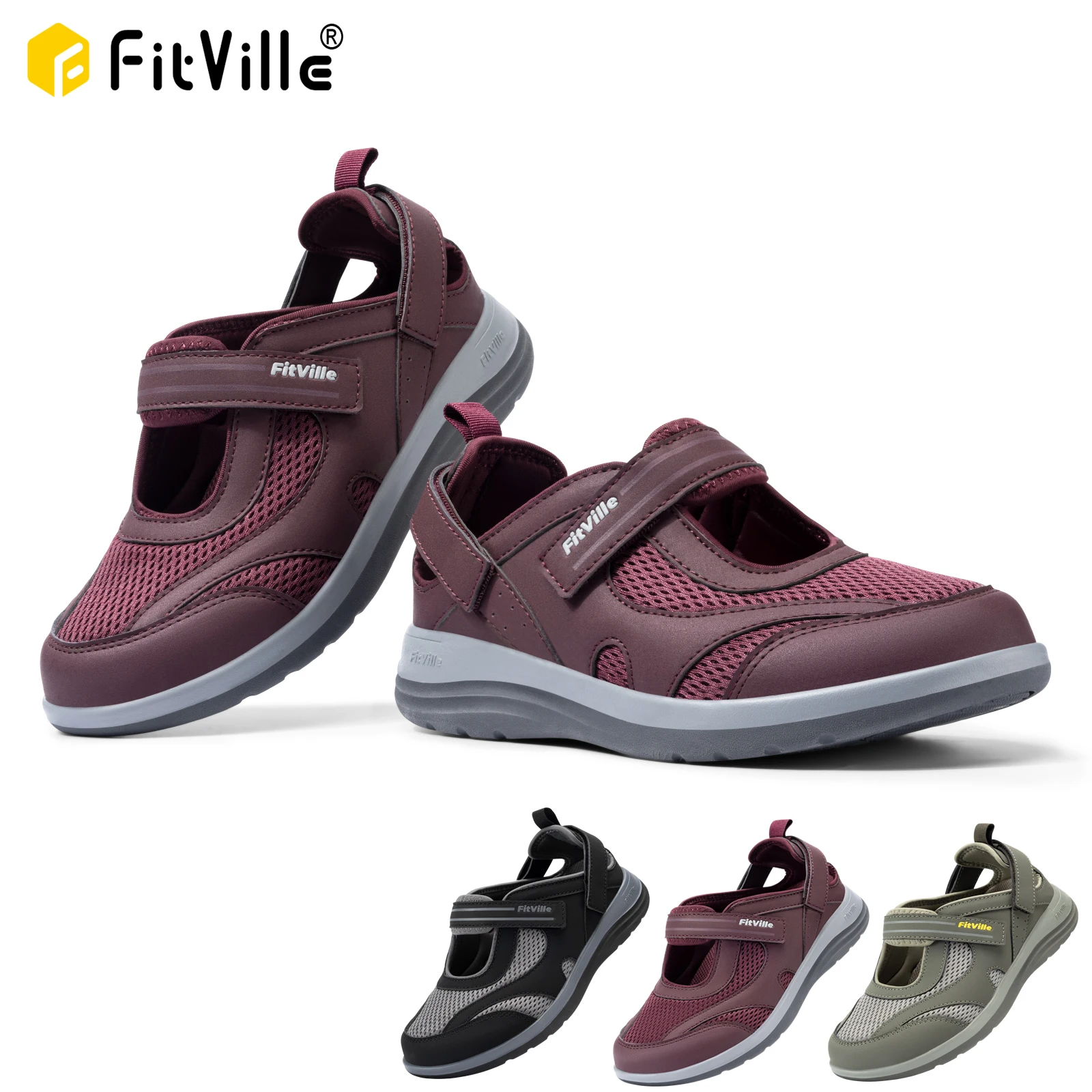 FitVille-Women-s-Sandals-Diabetic-Extra-Wide-with-Adjustable-Breathable ...