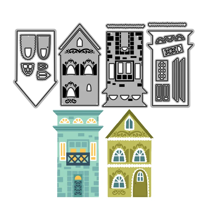 2023-NEW-tall-building-metal-cutting-dies-cut-die-mold-build-a-house ...