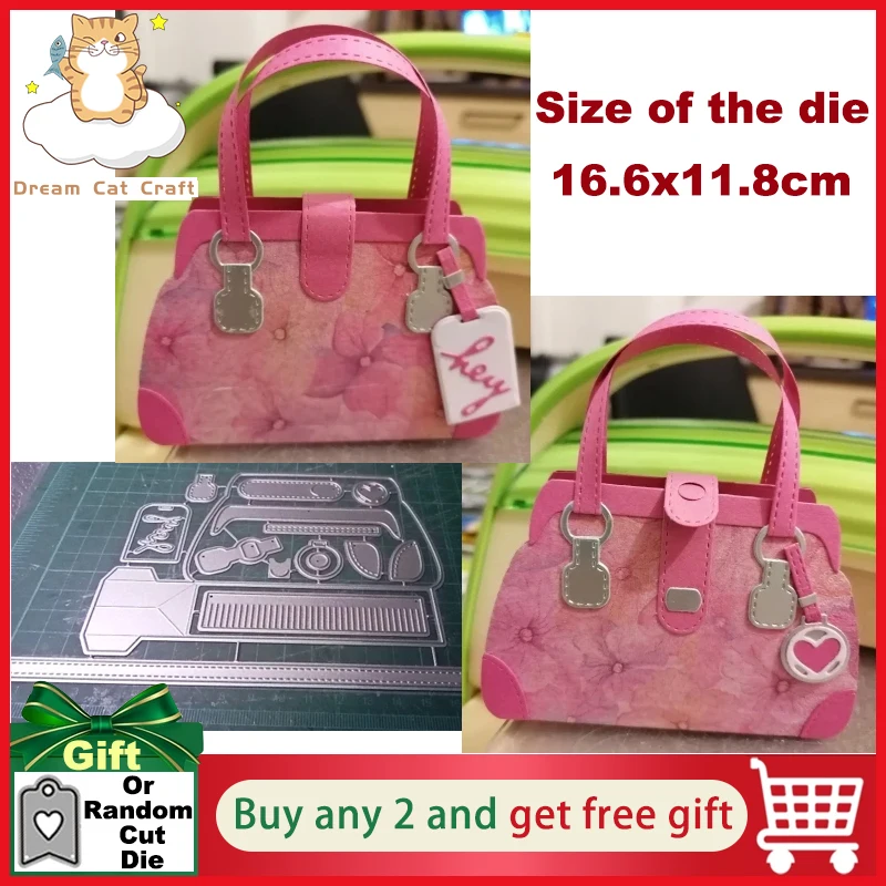 2024 Women Handbag Bag Shape Metal Cutting Dies For Scrapbooking ...