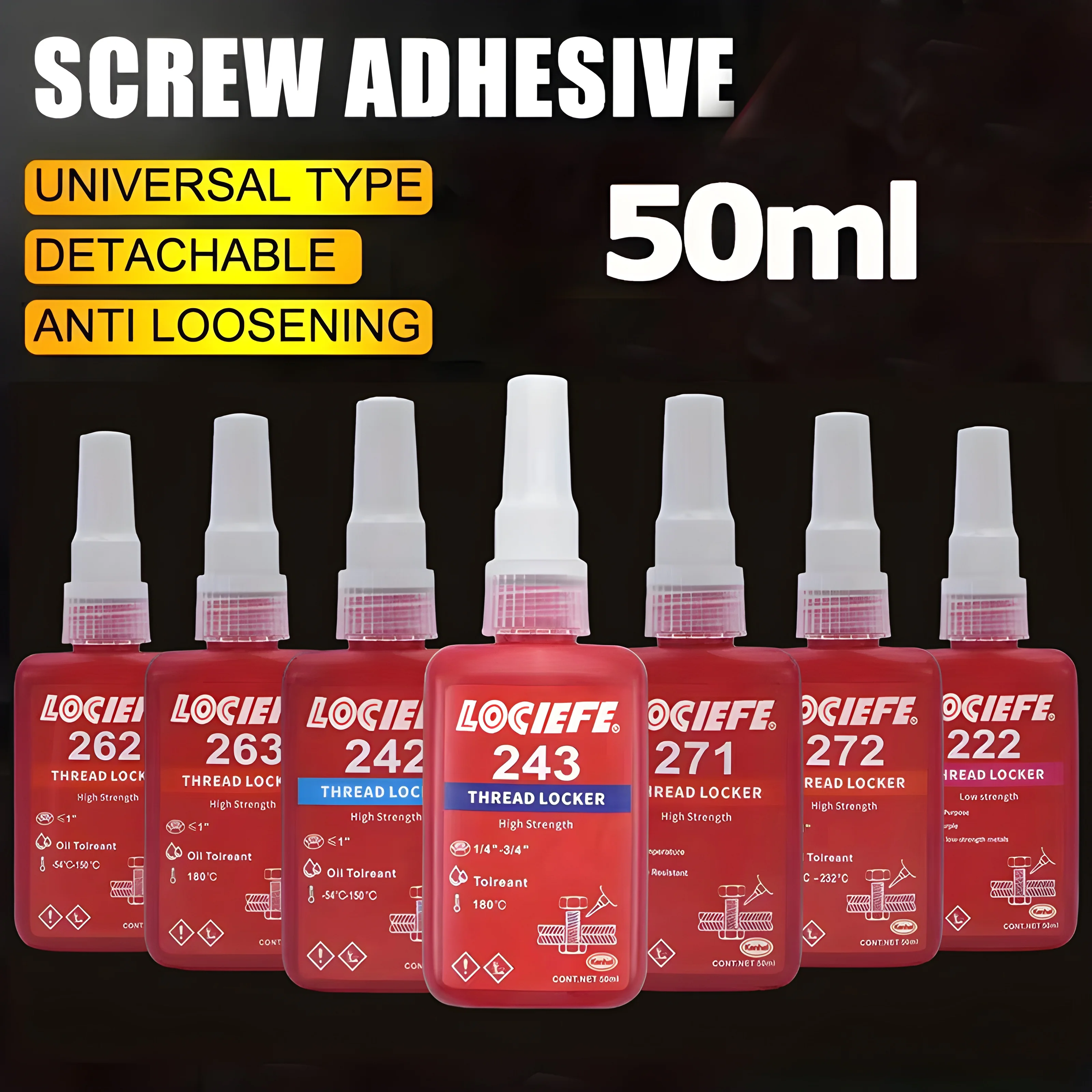 50ml-Threadlocker-222-242-243-263-271-272-290-Screw-Glue-Anaerobic ...