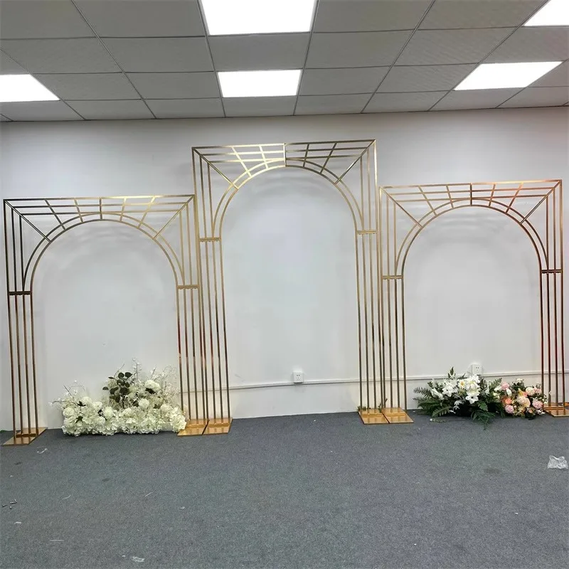 2-5-8ft-Gilded-Wedding-Screen-Backdrop-Arch-Frame-Irregular-Multi-Bar ...
