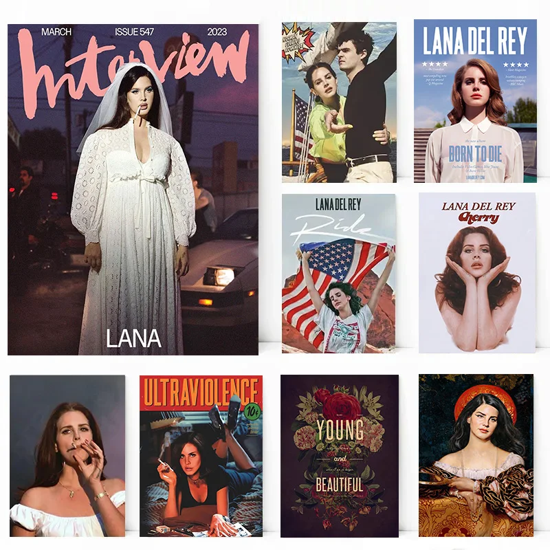 Lana Del Rey Poster A&w Cherry Classic Music Cover Canvas Painting ...