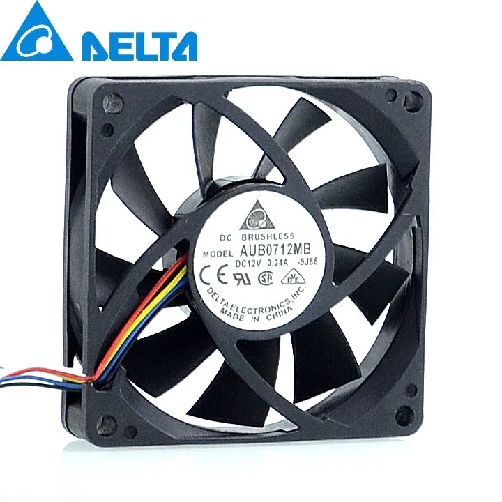 New-and-AUB0712MB-7015-70mm-12V-0-24A-7cm-4pin-PWM-CPU-cooling-fan-for ...