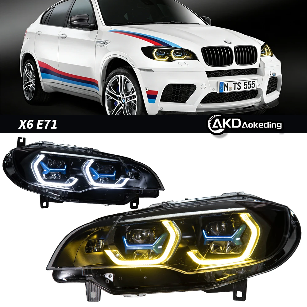 Car Lights for BMW X6 E71 LED Headlight 2008-2014 X6 E71 Lamp Drl ...