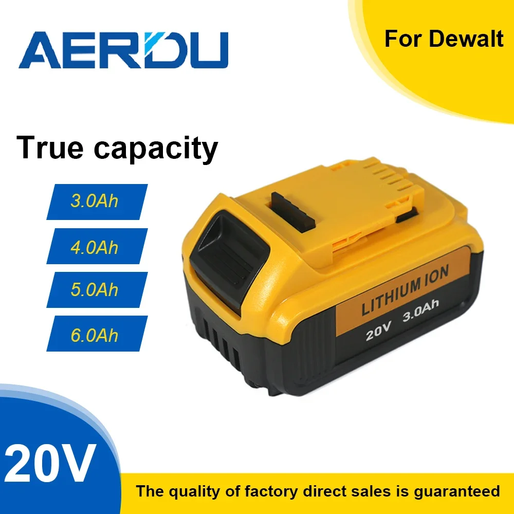 18V/20V 3Ah/4Ah/5Ah/6Ah 18650 Lithium Batteries Rechargeable Li-ion ...