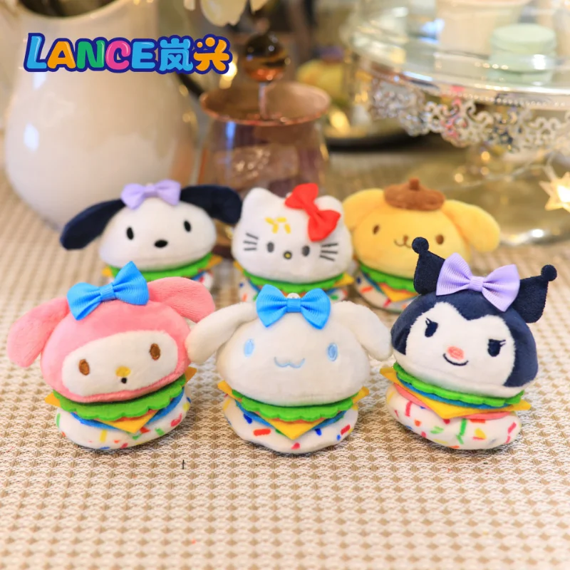 New-Hello-Kitty-Burger-Keychain-Cartoon-Sanrio-Kuromi-Melody-Doll-Cute ...