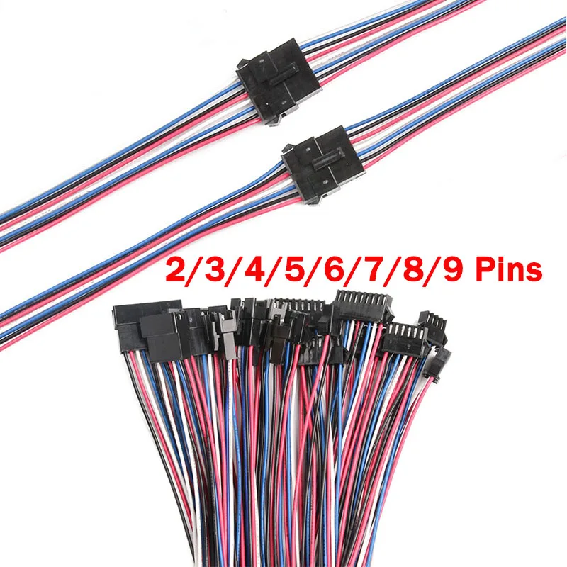 5/10 Pairs 2Pin 3Pin 4Pin 5Pin 6Pin 7Pin 8Pin 9Pin Connectors JST SM 2.54mm Wire Connector Male ...