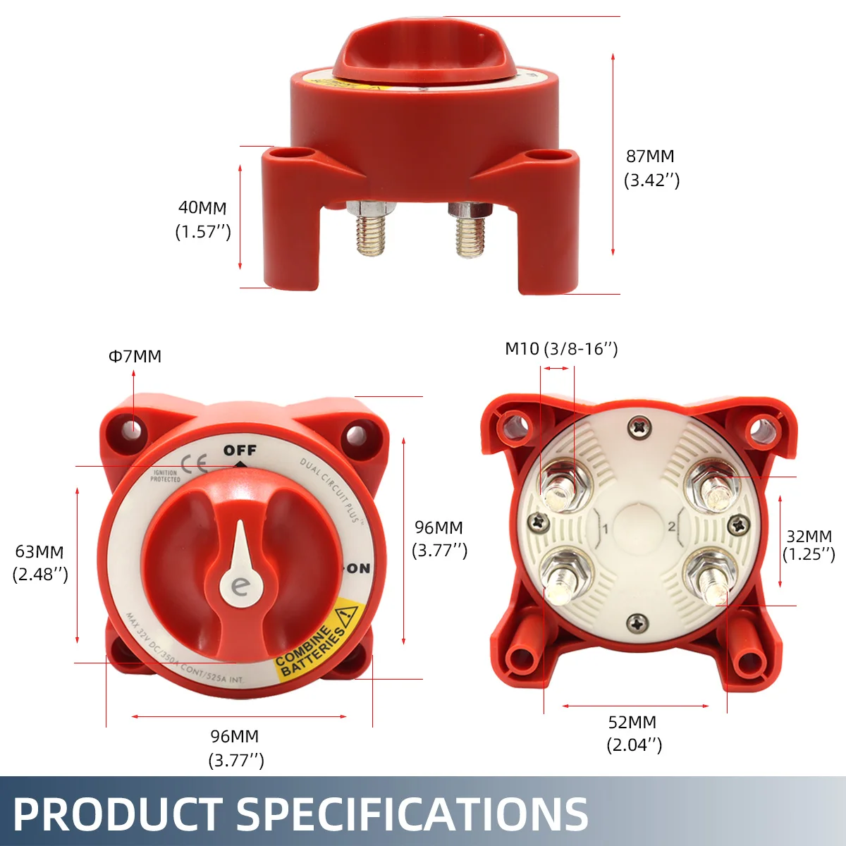 Marine Battery Blue Sea Systems 9004e E-Series Battery Switch, ON/Off ...