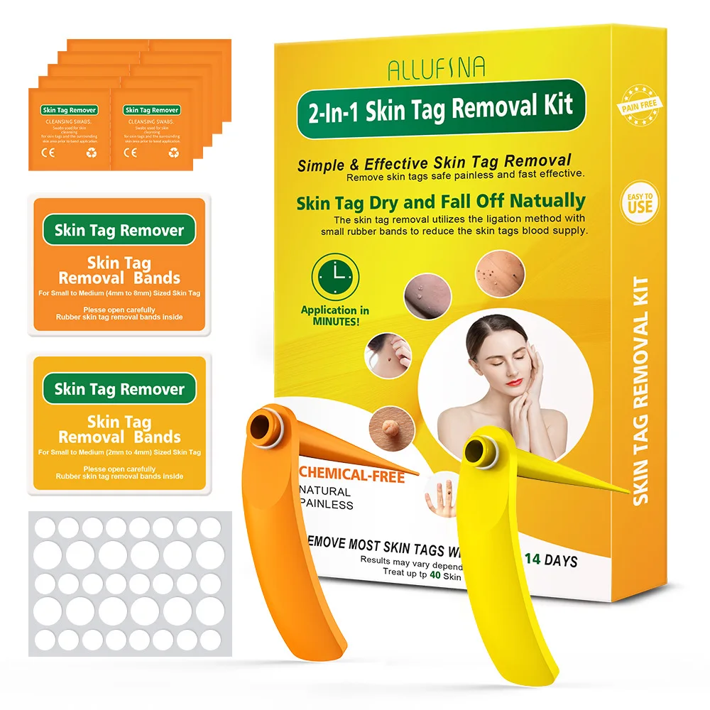 2-IN-1 Auto Skin Tag Removal Tool Kit Painless Skin Label Mole Acne ...