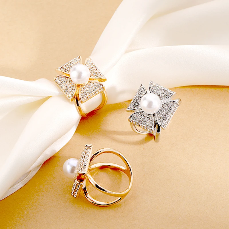 1PC-Elegant-Silk-Scarf-Buckles-Rhinestone-Inlaid-Hollow-Rings-Scarves ...