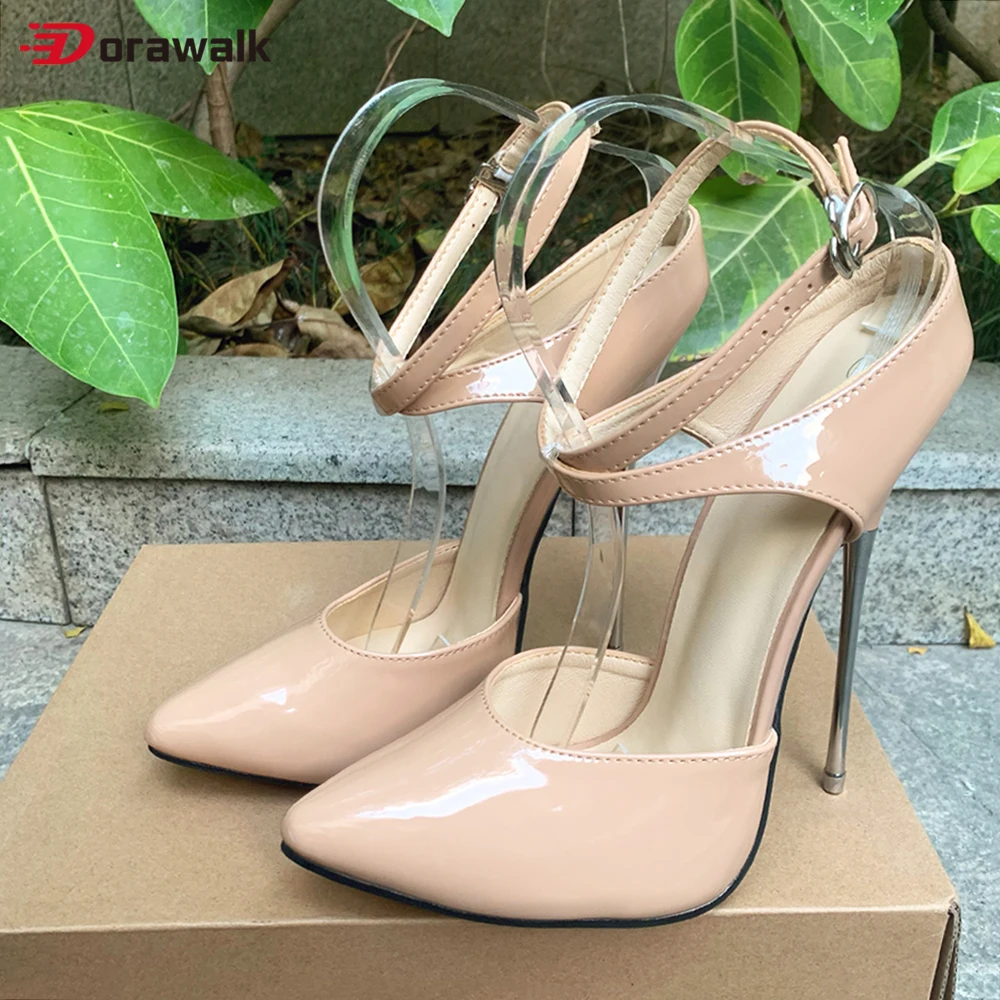 Newly-Size46-Extreme-High-Heels-16cm-Apricot-Sandals-Stilettos-Sexy ...