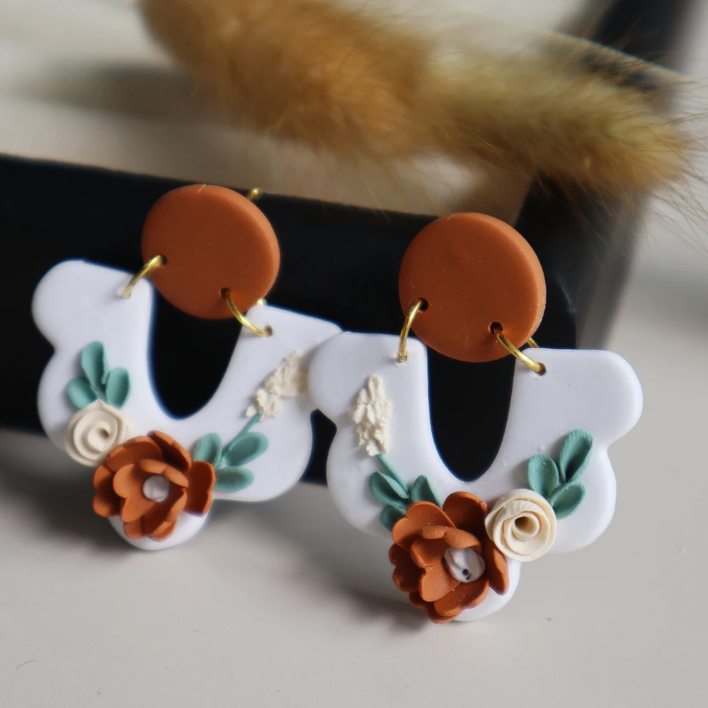 New Fashion Polymer Clay Drop Earrings for Women Girls Trendy Handmade ...
