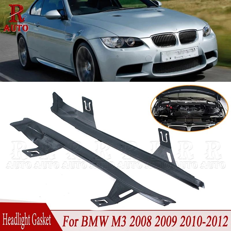 R-Auto-Headlight-Lens-Shell-Covers-Headlight-Lens-Gaskets-Black-Car ...
