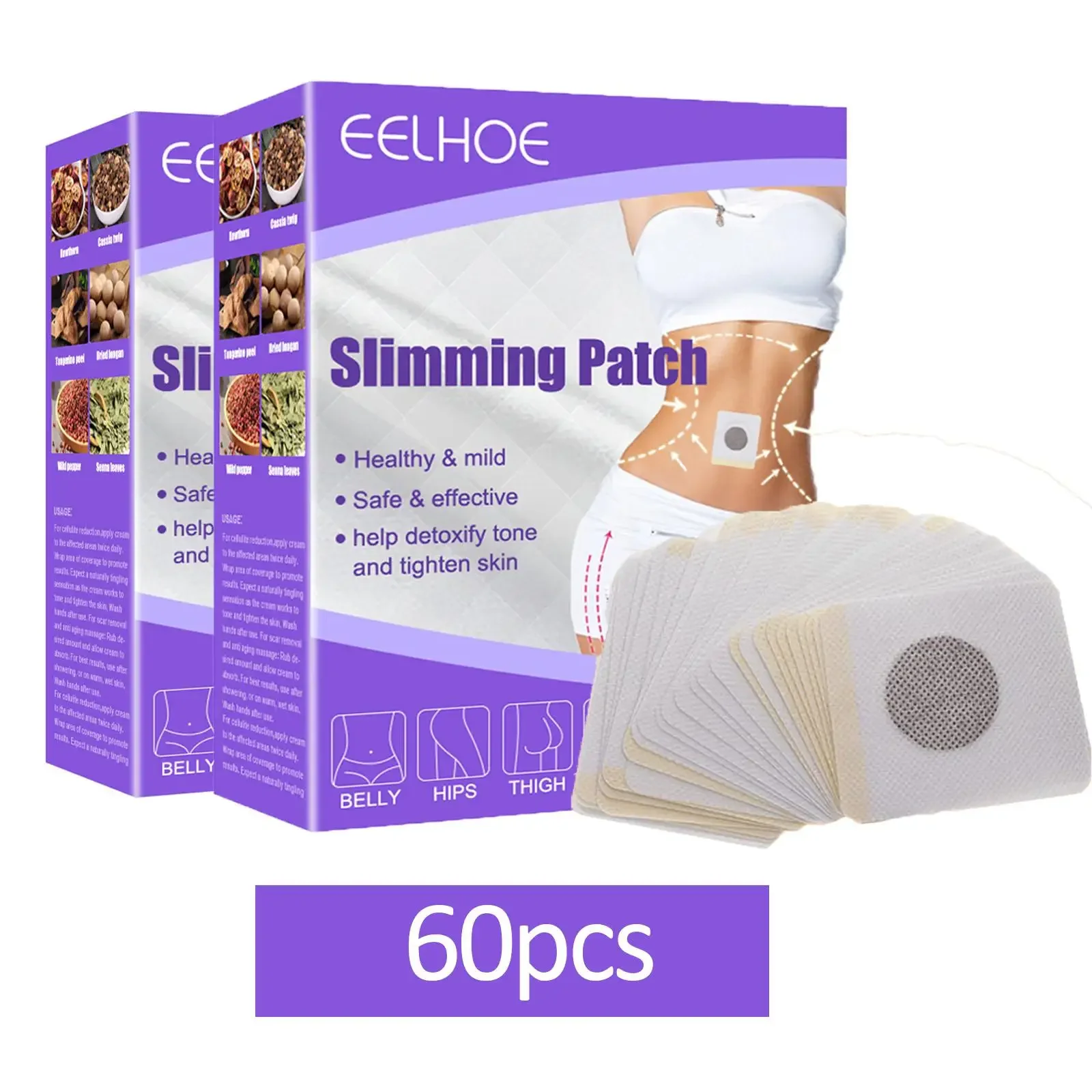 60pcs-Weight-Loss-Slim-Patch-Navel-Sticker-Effective-Slimming-Product ...